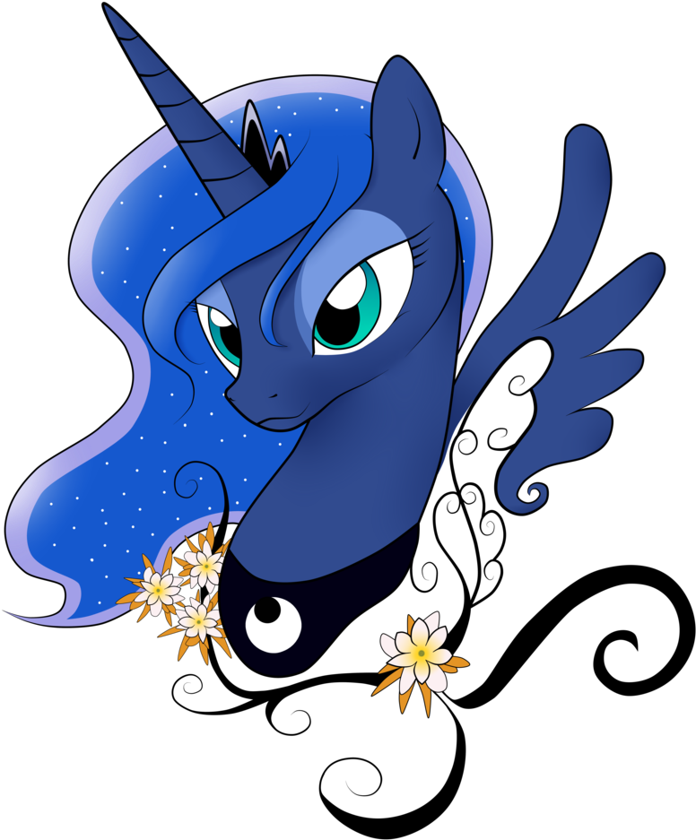 Download Fanmade Princess Luna Flowers - Princess Luna - HD Transparent ...