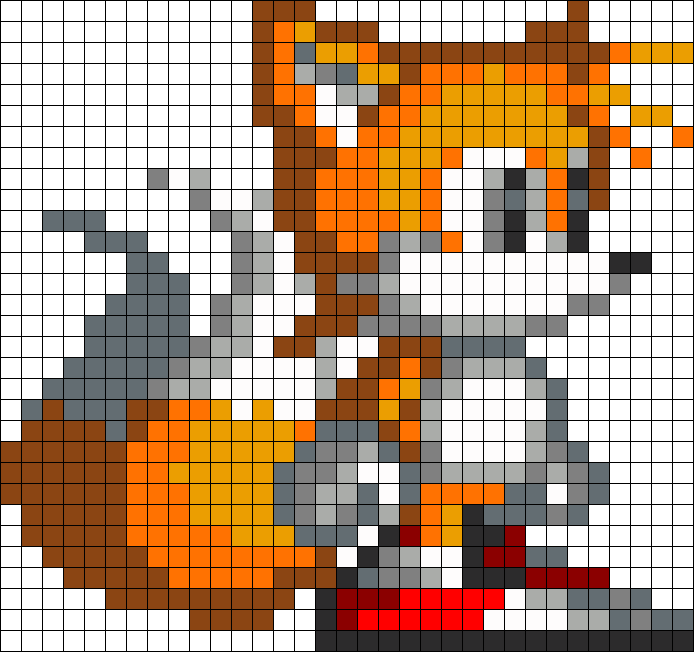 Download Classic Tails Perler Bead Pattern / Bead Sprite - Sonic 8 Bit ...