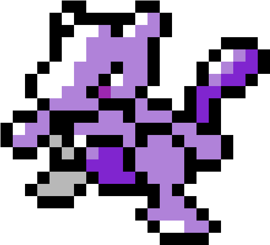 Download HD Mewtwo - Pixel Art Pokemon Mewtwo Transparent PNG Image ...