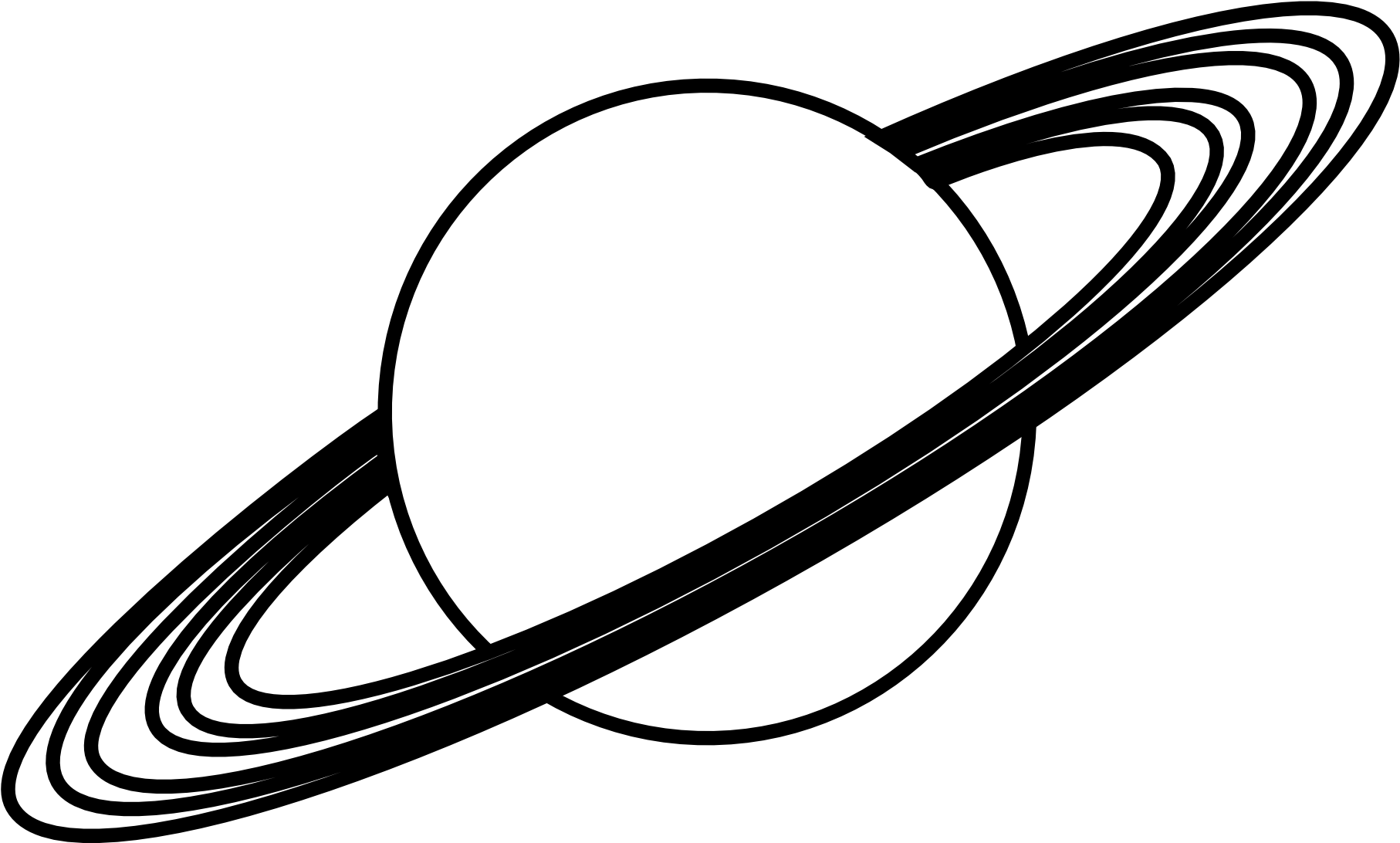 Download HD Planets Clip Art - Planet Clipart Black And White ...