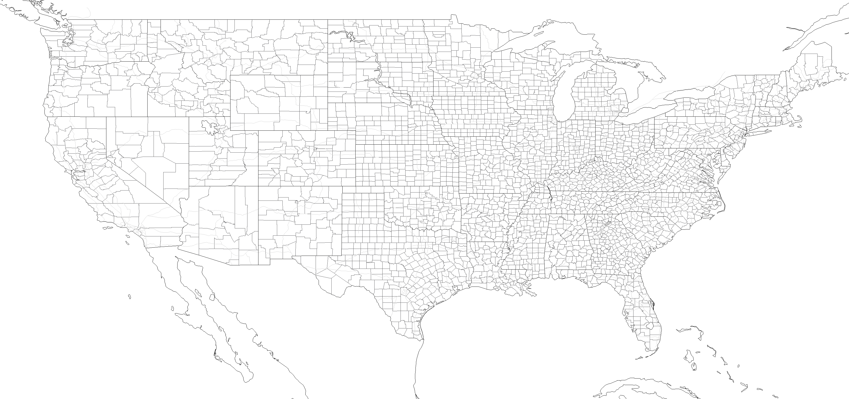 Download Us Blank County Map World Maps Best Of For Us Blank - Map - HD ...