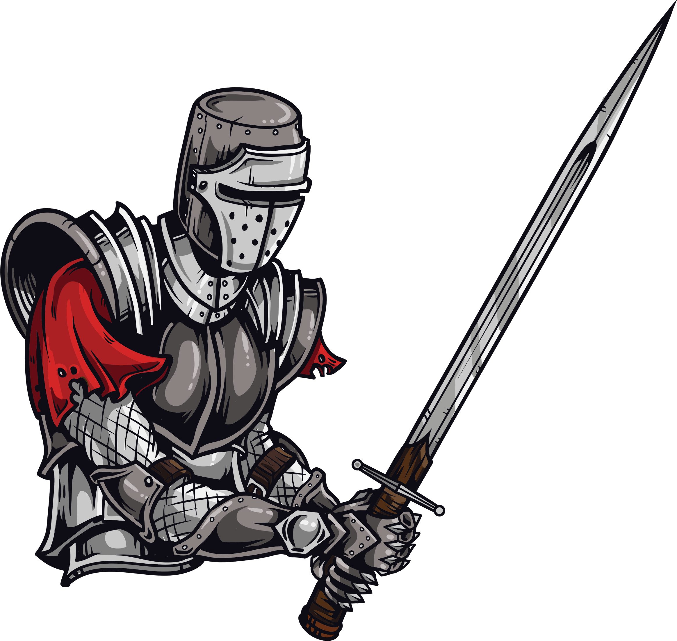 Download Knight Big Image Png - Hobby Vinyl Decal Knight Warrior Lapto ...