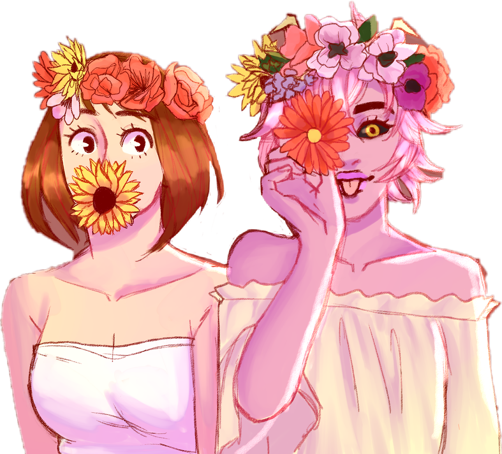 Download HD Bnha Mina Ashido Minaashido Ochako Ochaco Uraraka Ochak ...