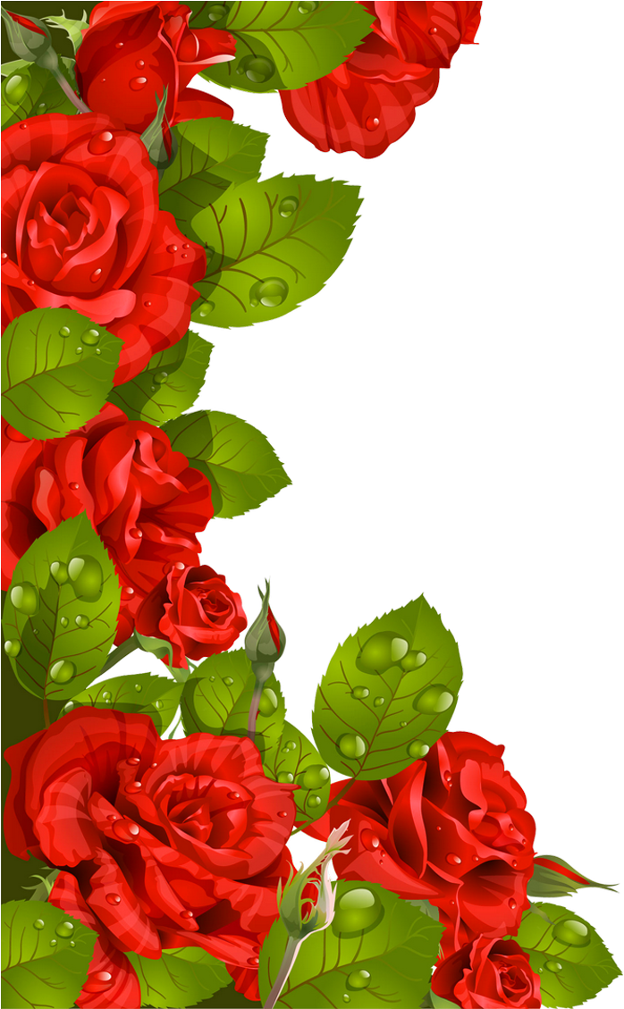 Download HD Red Roses Decoration For Frame Png Clipart - Download Best ...