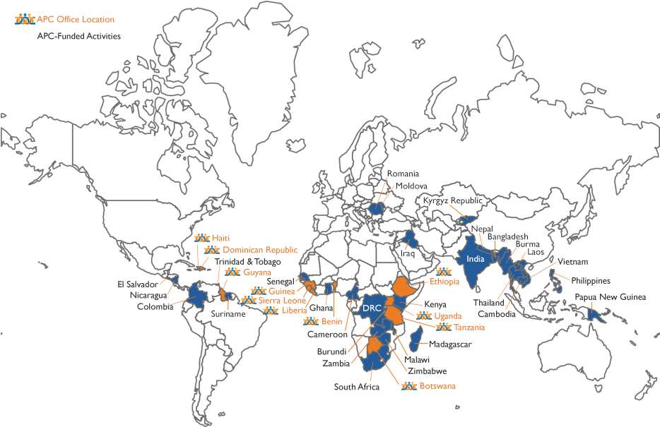 Download Map Showing Apc Office Locations And Country Presence - HD ...