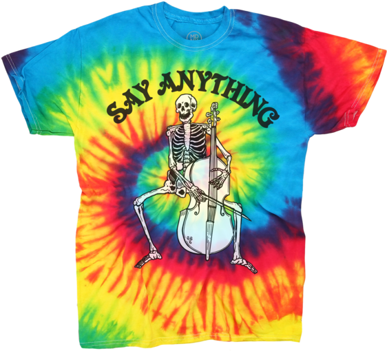 Download HD Skeleton Cello Tie Dye T-shirt - Tie Dye Shirt Png ...