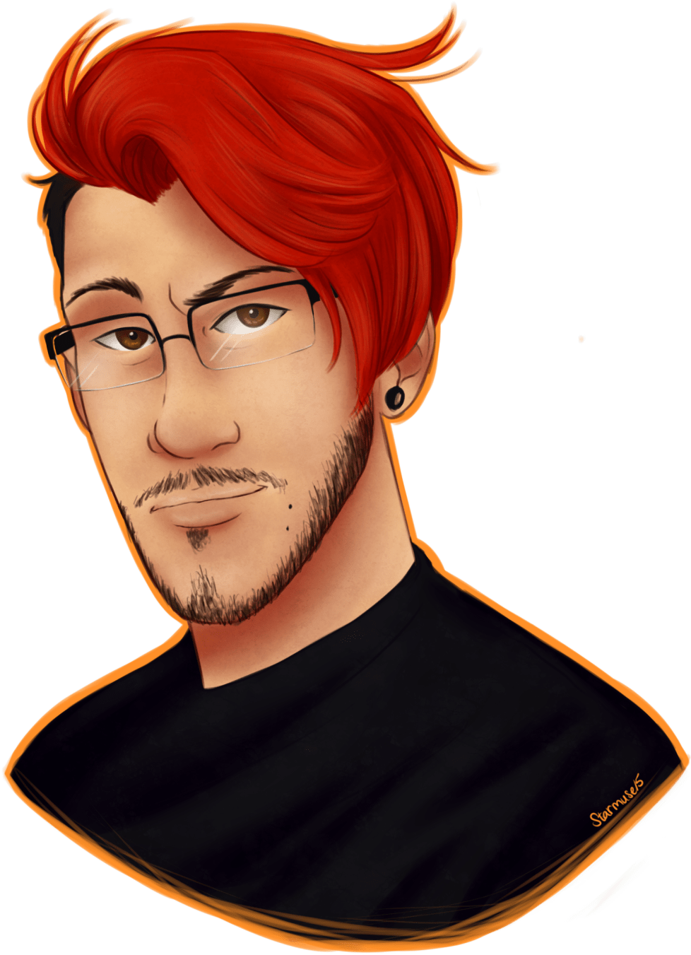 Download HD Markiplier Transparent Background Red Hair - Markiplier Fan ...