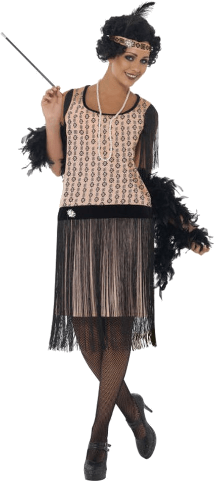 Download HD Flapper Girl Outfit - 1920s Girl Outfits Transparent PNG ...
