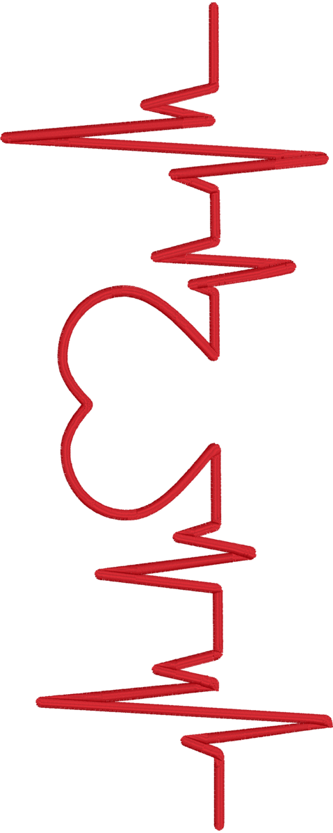 Download Pulse Heart Ekg Heartbeat Embroidery Design - Pulse Heart - HD ...