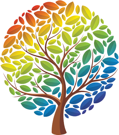 Download HD Rainbow Tree Clipart Transparent PNG Image - NicePNG.com