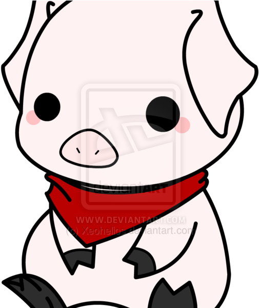 Download HD Cute Pig - Chibi Pig Drawing Transparent PNG Image ...