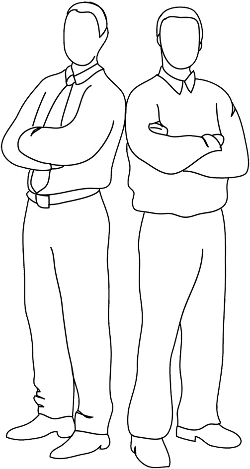 Download Two People Standing Back To Back Clipart - People Back To Back ...