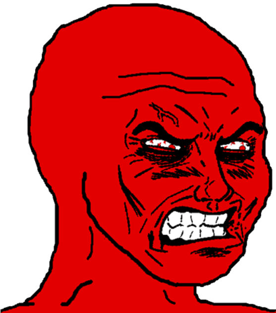 Download Sticker De Krankin Sur Other Wojak Rage Rekt Rouge - Rage Face ...
