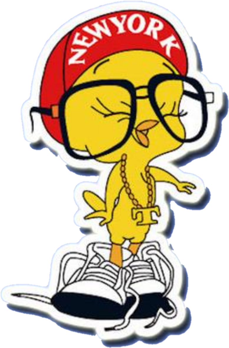 Download HD Tweety Sticker - Cartoon Transparent PNG Image - NicePNG.com