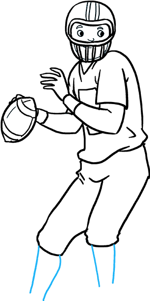 Download How To Draw Football Player - Football Player Drawing - HD ...