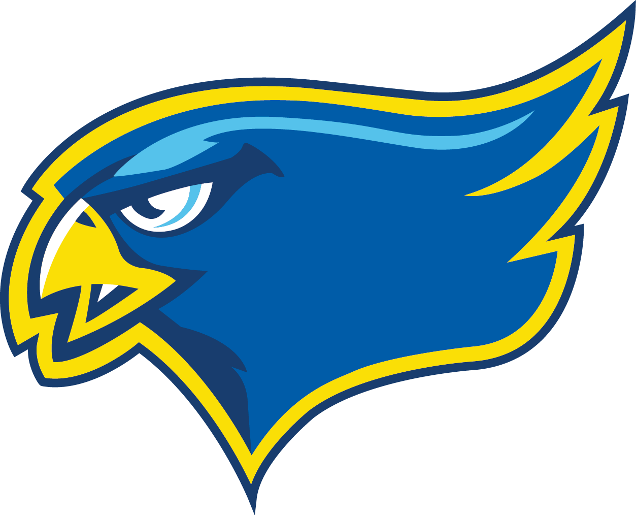 Download HD Athletic Mascot, The Falcon - Blue And Gold Falcon ...