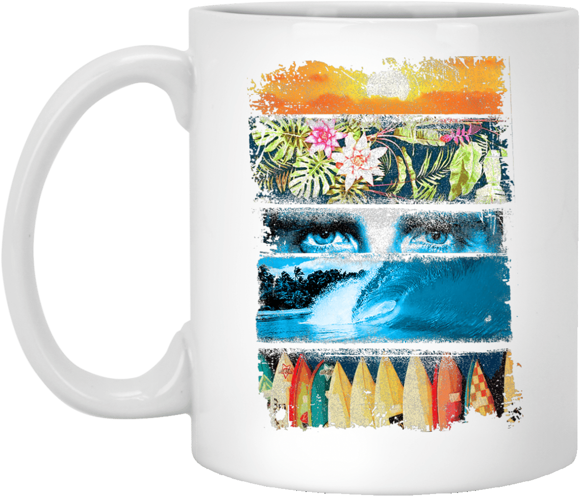 Download HD Surfing Coffee Mug - Mug Transparent PNG Image - NicePNG.com
