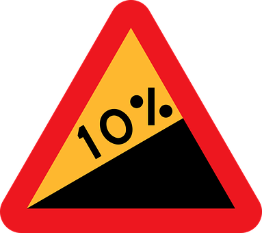 Download Steep Hill Upwards, Roadsign, Road Sign - Gradient Road Sign ...