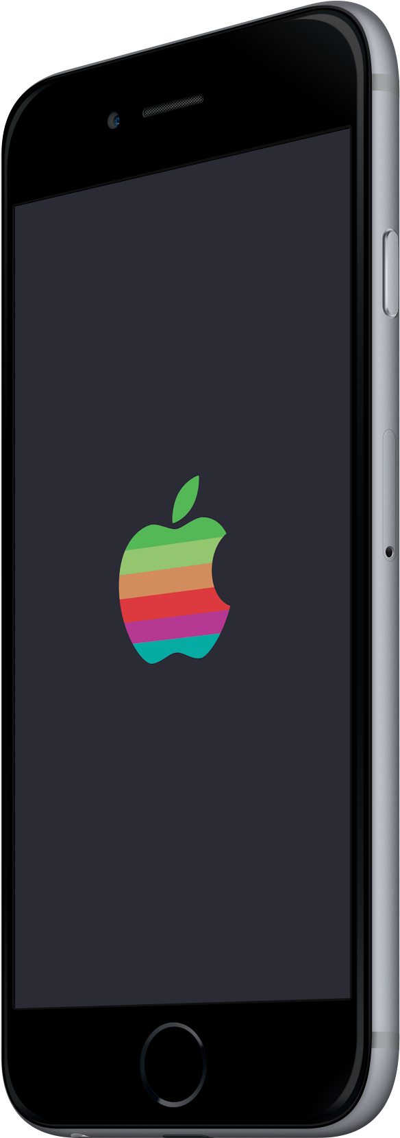 Download HD Retro Apple Logo - Iphone Transparent PNG Image - NicePNG.com