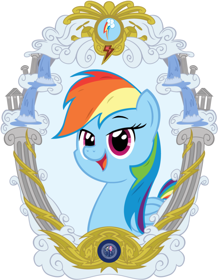 Download HD Rainbow Dash Vintage By Template93-d7cgq - Comics ...