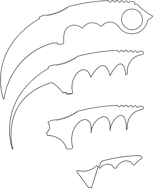 Download Vector Black And White Download Csgo Drawing - Karambit Knife ...