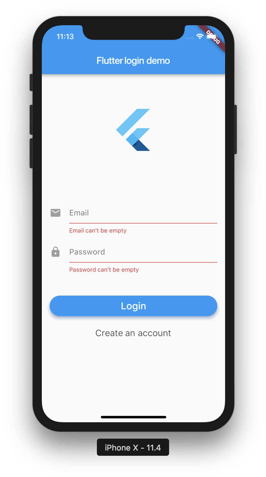 Download Textformfield Validator In Action - Flutter Sign Up Page - HD Transparent PNG - NicePNG.com