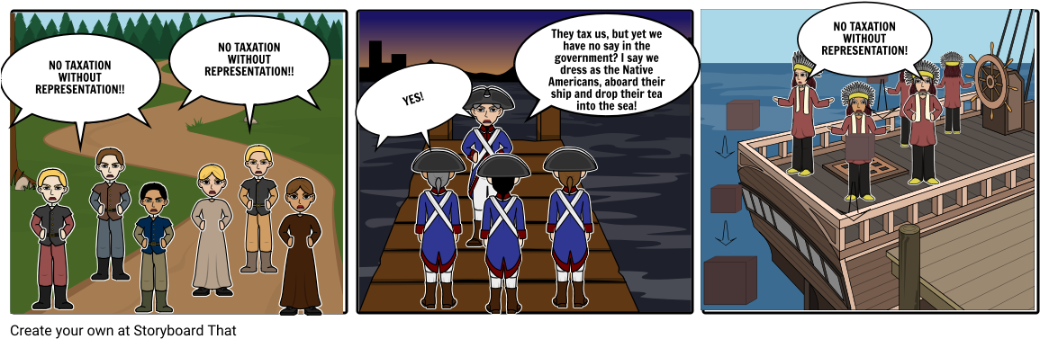 Download HD Comic Strip On The Boston Tea Party - Cartoon Transparent ...