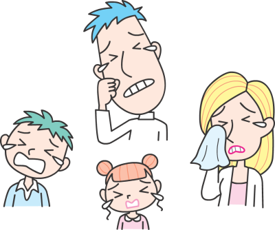 Crying Family Cartoon