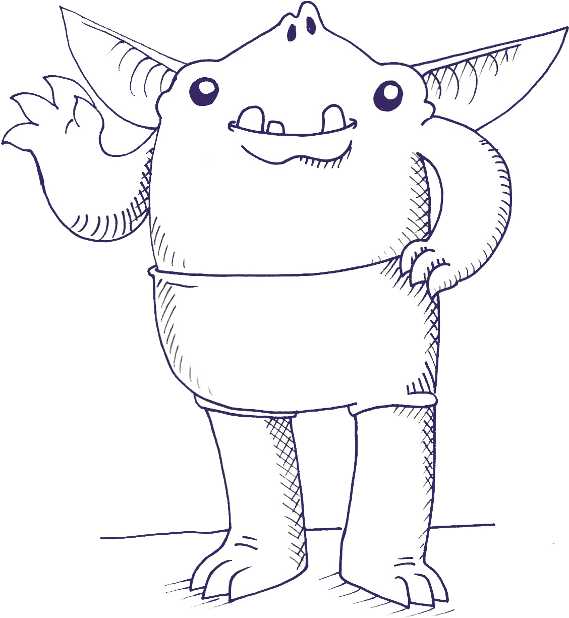 Download There Once Was A Monster Named Herman - Cartoon - HD Transparent PNG - NicePNG.com