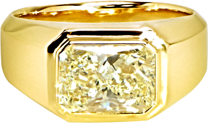 Download HD Mens Yellow Diamond Ring Transparent PNG Image - NicePNG.com