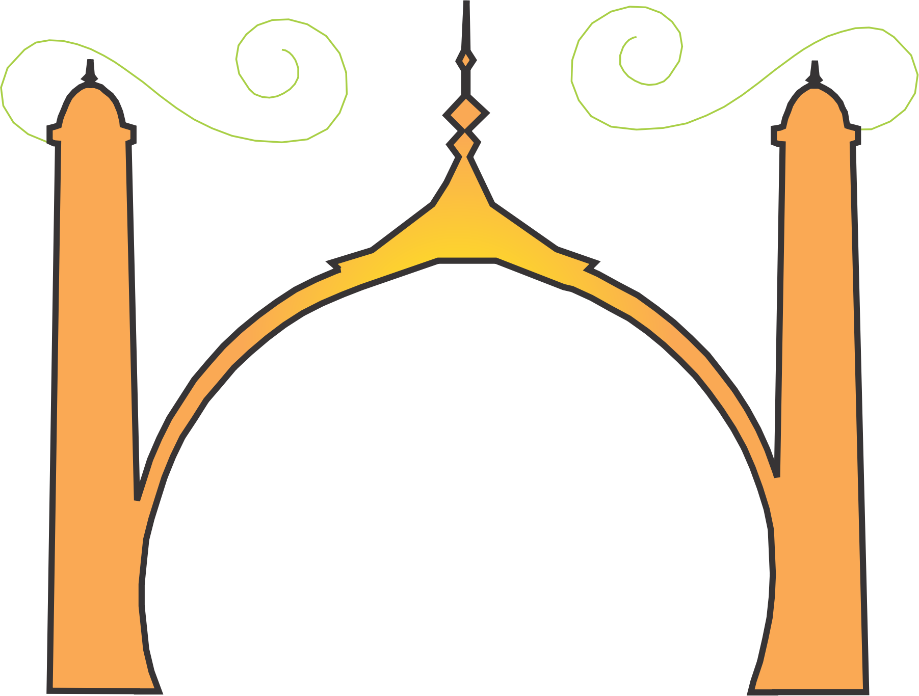 Download HD Kuba Masjid Vector Png Transparent PNG Image - NicePNG.com