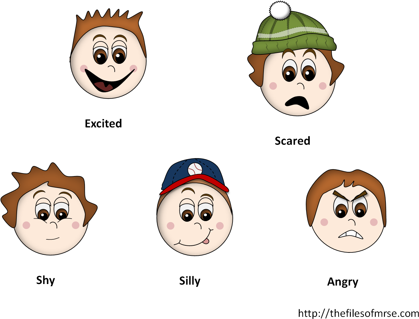 Download HD Boy Feeling Cards - Emotions Feeling Face Clipart ...