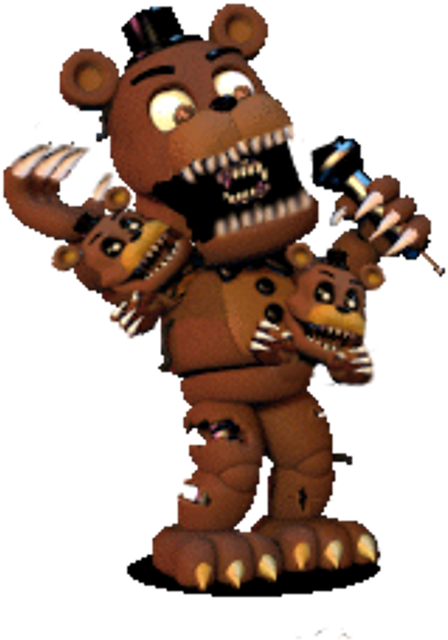 Download Nightmare Sticker - Old Freddy Do Fnaf World - HD Transparent ...