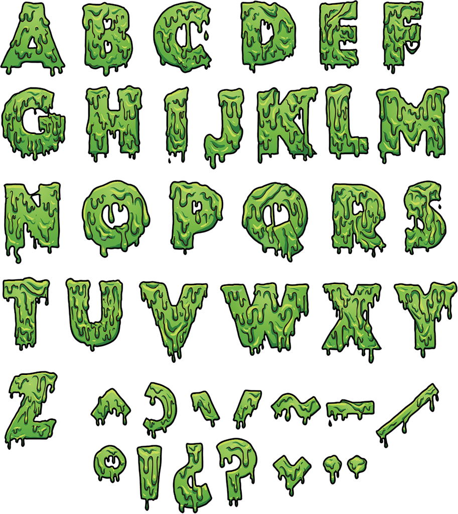 Download Lettering Clip Art Alphabet Transprent Png - Slime Letter - HD ...