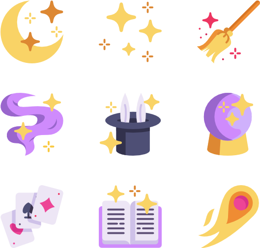 Download Icons Free Vector - Magic Icon - HD Transparent PNG - NicePNG.com