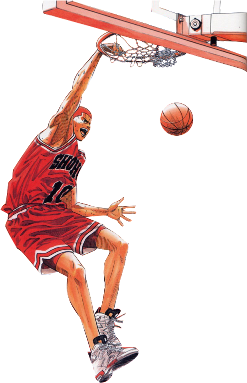 Download HD Slam Dunk Basketball Anime Photo - Slam Dunk Hanamichi Dunk ...