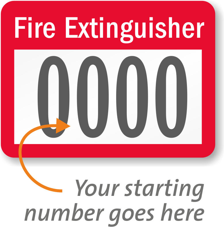 Download Fire Extinguisher Label, Numbering, Pack Of - Fire ...