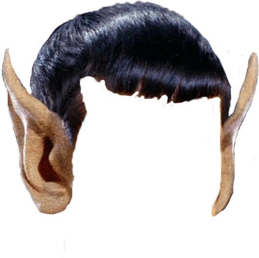 Download HD Vulcan Spock Hair Transparent Png Sticker - Star Trek Ears ...