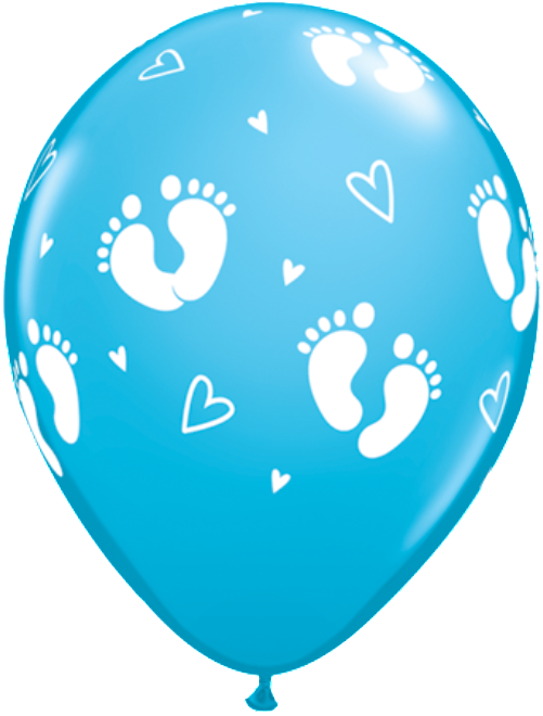 Download Baby Footprint Balloons - Baby Blue Balloon Png - HD ...