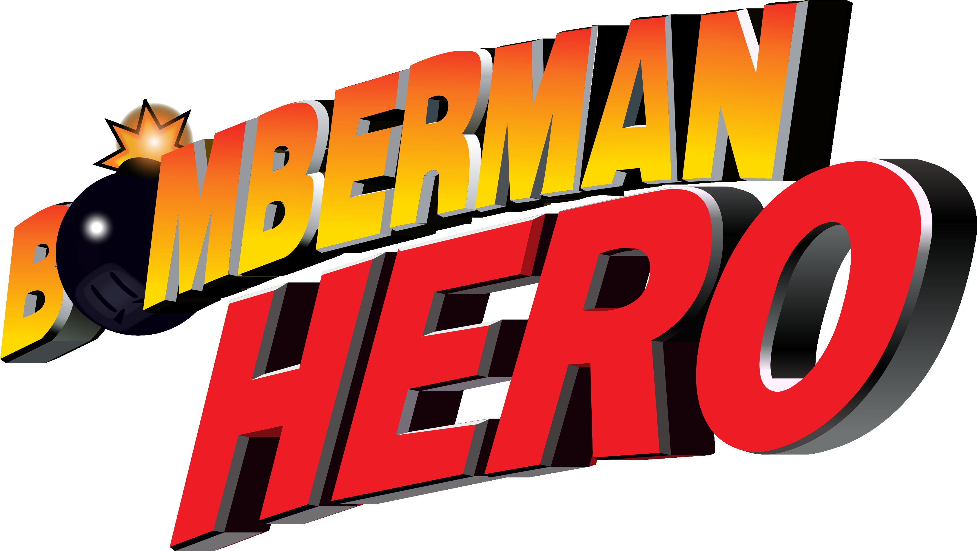 Download Bomberman Hero - Bomberman Hero Logo - HD Transparent PNG - NicePNG.com