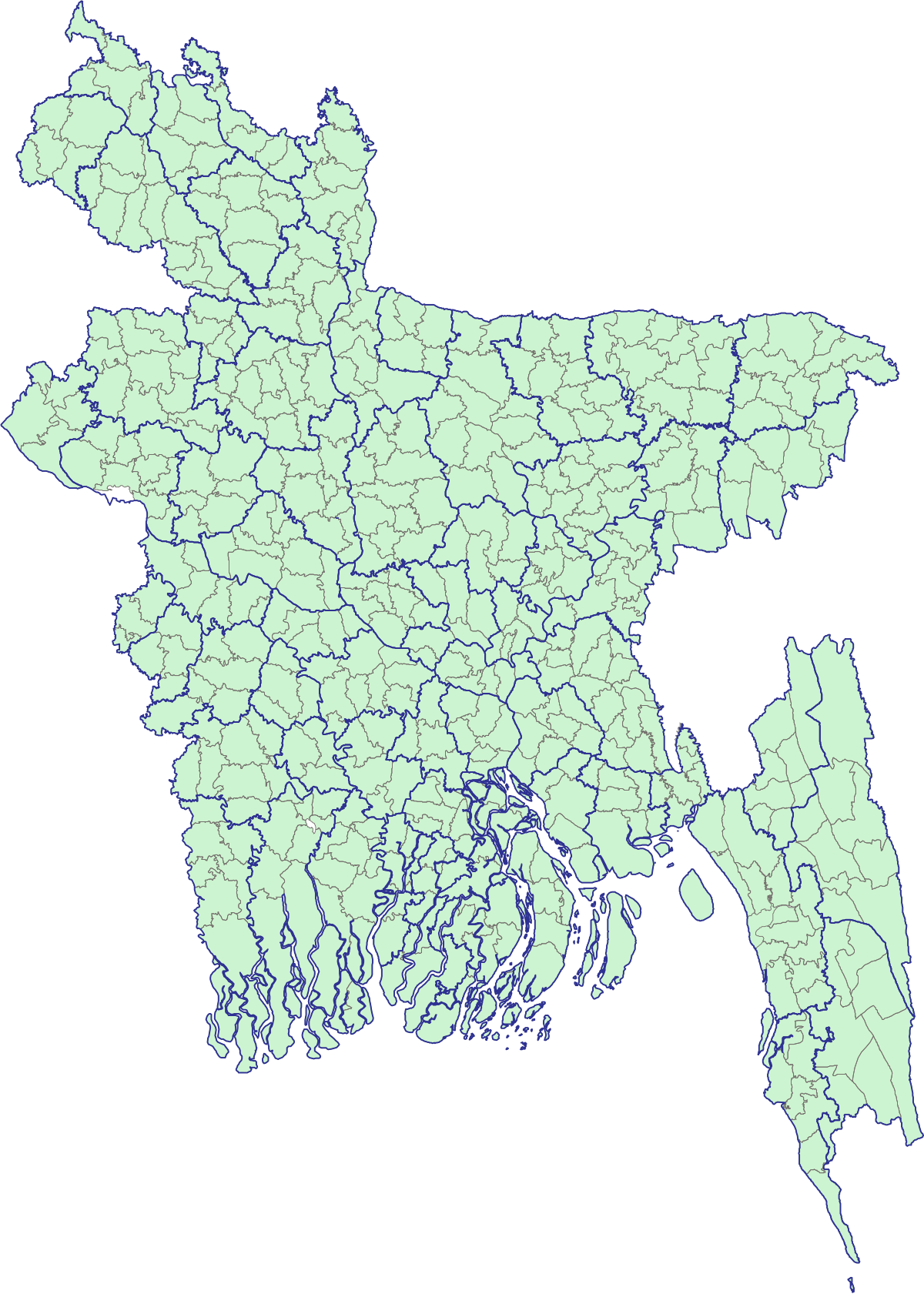 Download HD Upazila - Bangladesh Map Transparent PNG Image - NicePNG.com