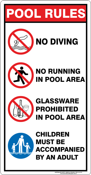 Download HD Pool Rules Sign - Foot Protection Transparent PNG Image ...