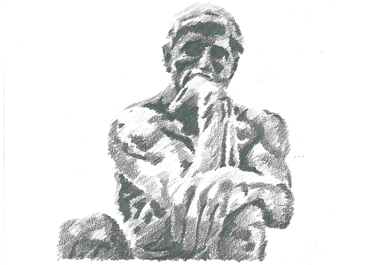 Download The Thinker - Figure Drawing - HD Transparent PNG - NicePNG.com