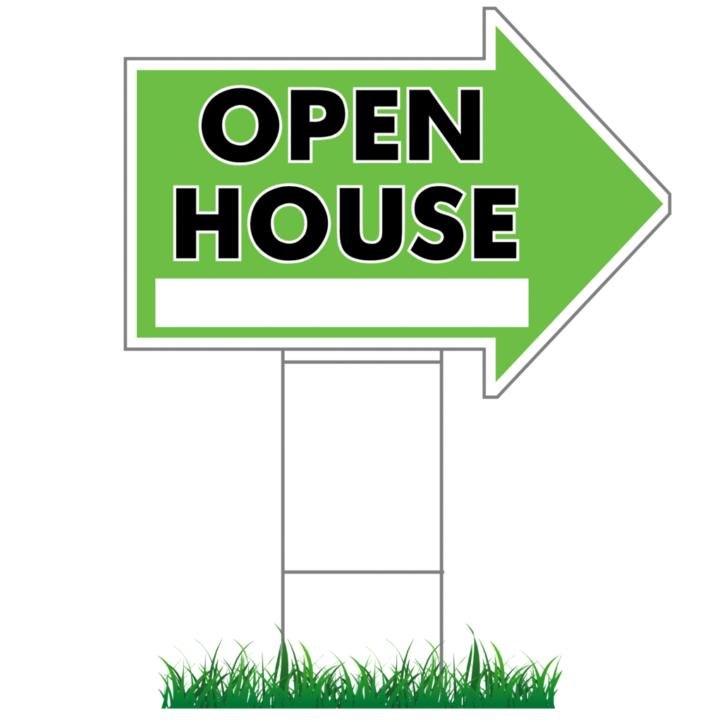 Download HD 16" X 24" Open House Directional Arrow Signs & Stakes ...