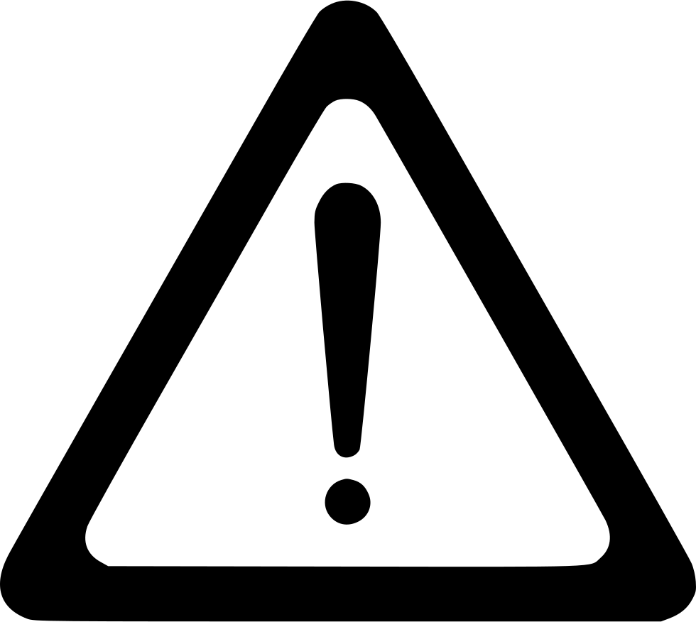 Download Png File Svg - Black And White Warning Triangle - HD ...