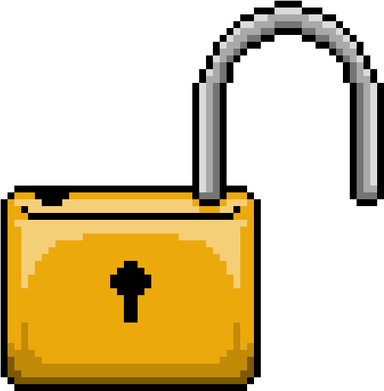 Download HD Padlock - Padlock Pixel Art Transparent PNG Image - NicePNG.com