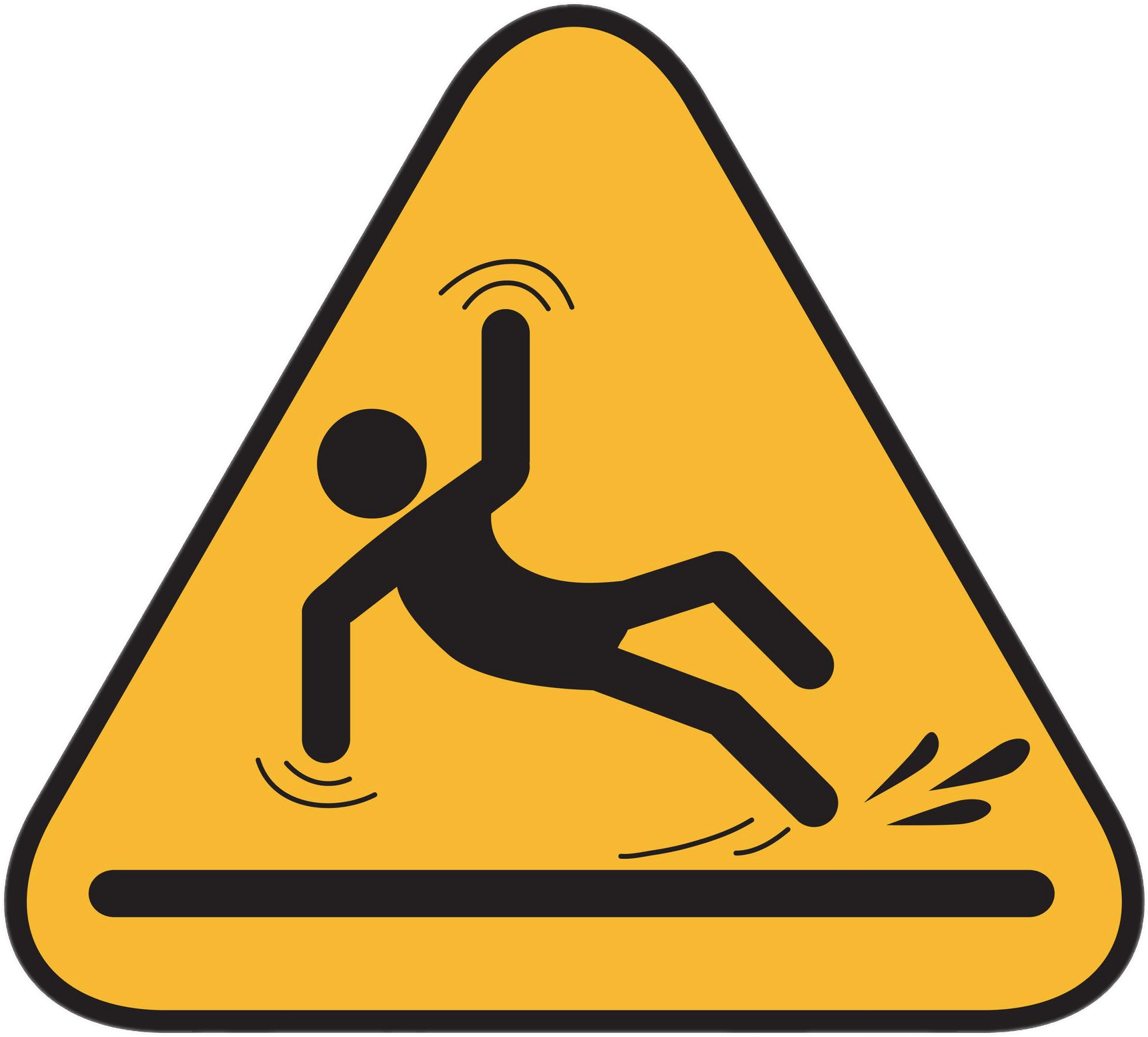 Download Slip And Fall Hazard Sign - Slip Trip And Fall - HD ...