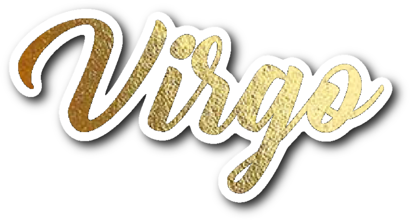 Download Virgo Gold Lettering Vinyl Sticker - Zodiac - HD Transparent ...