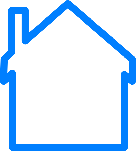 Download HD Stick Figure House - Blue House Outline Transparent PNG ...
