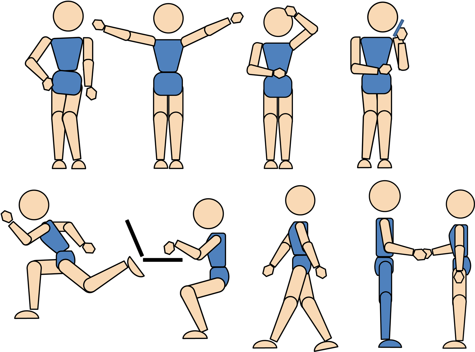 Clip Art Transparent Library Moves Clipart Human Movement - Drawing ...